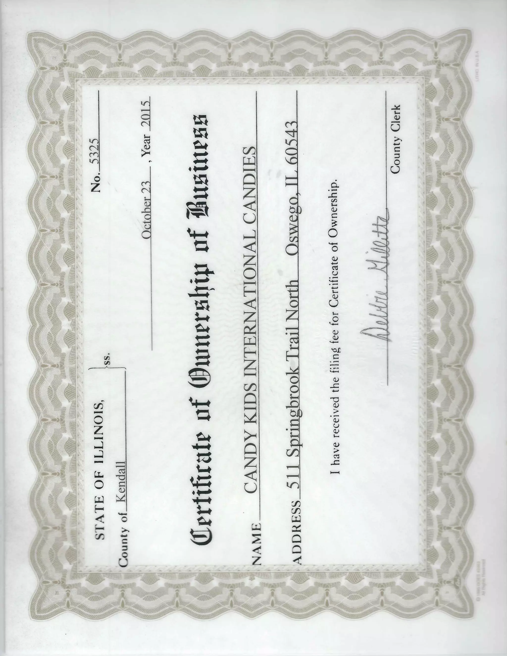 Candy Kids International Candies Certification | PDF