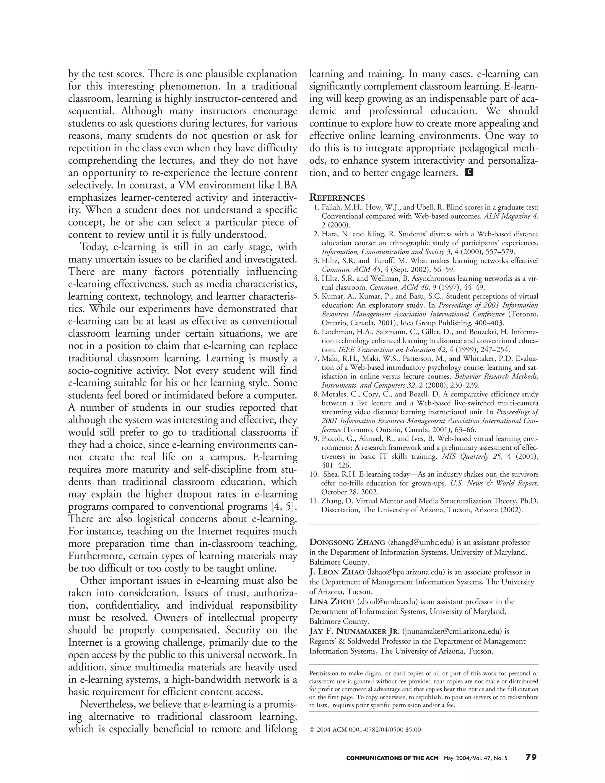 CAN E-LEARNING REPLACE CLASSROOM LEARNING?. | PDF