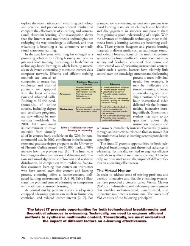 CAN E-LEARNING REPLACE CLASSROOM LEARNING?. | PDF