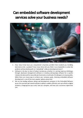 Can embedded software development services solve your business needs (1).pdf
