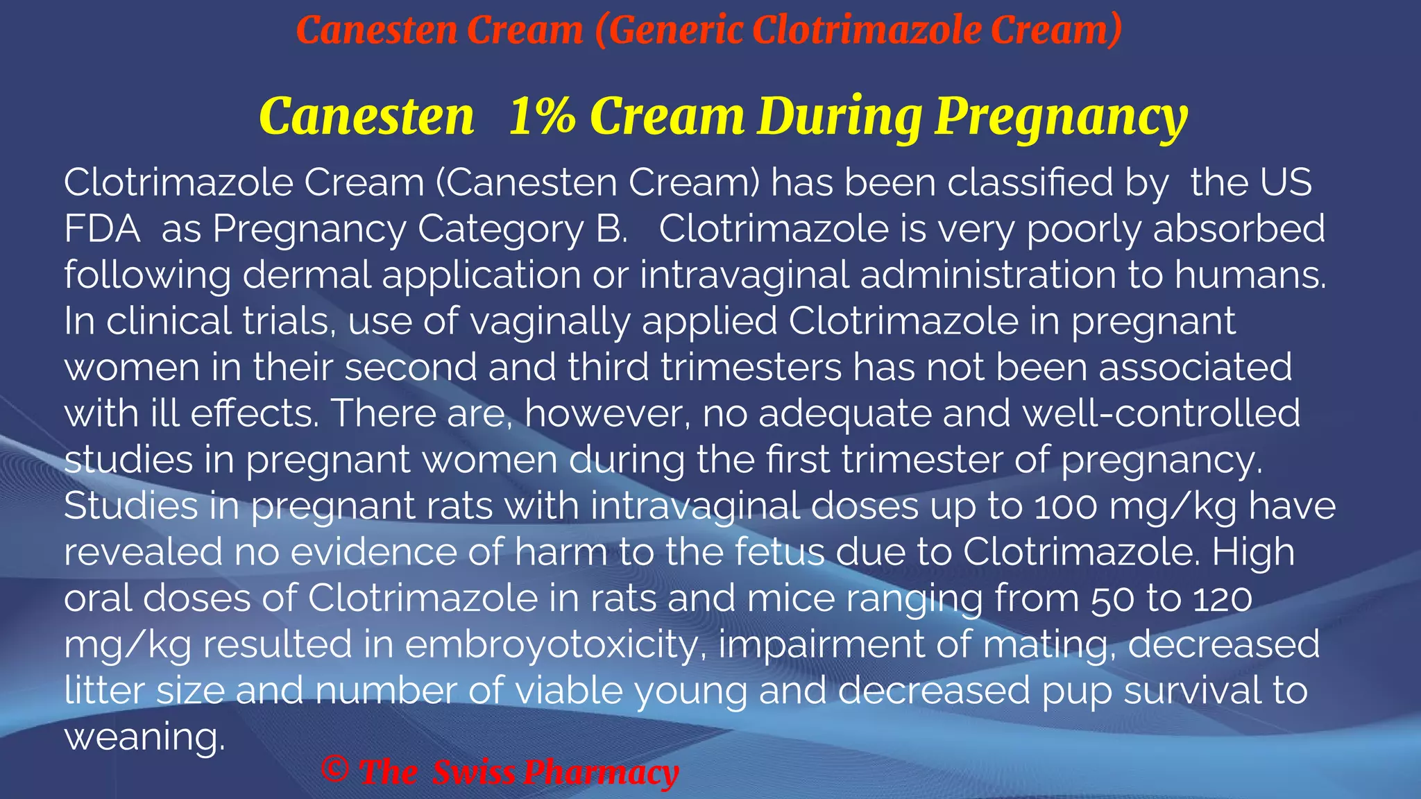 Canesten Cream (Generic Clotrimazole Cream) | PDF