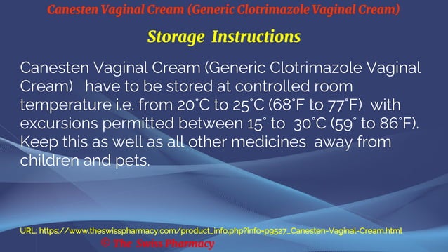 Canesten Vaginal Cream (Generic Clotrimazole Vaginal Cream) | PPT