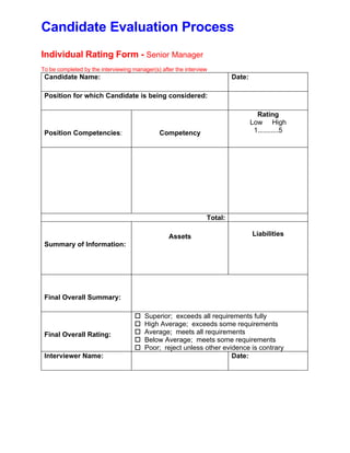 Can Evaluation Process All Levels With Sample Questions Rev 3 2009 | PDF