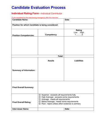 Can Evaluation Process All Levels With Sample Questions Rev 3 2009 | PDF