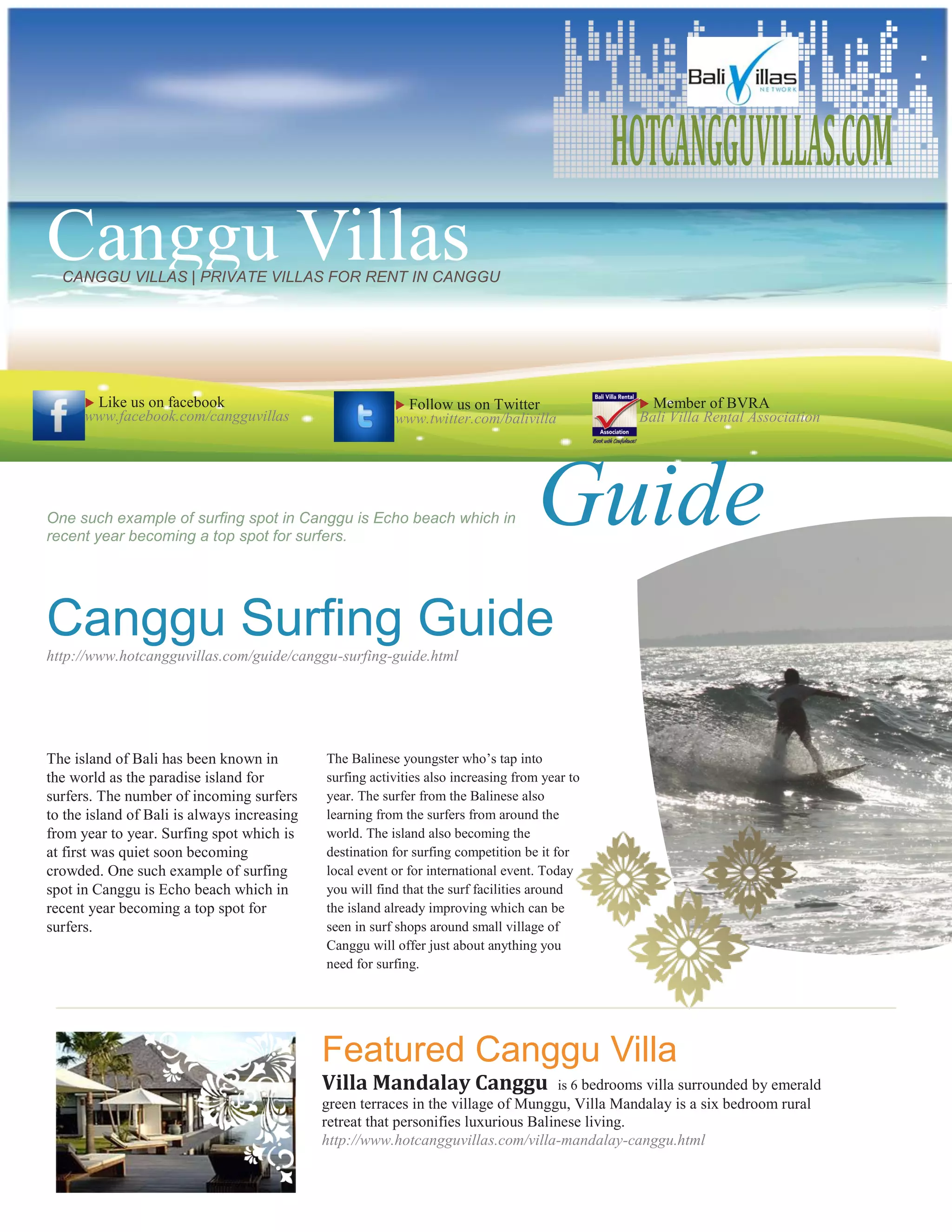 Canggu surfing guide | PDF | Surfing and Bodyboarding | Extreme Sports