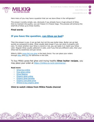 Can ghee go bad | PDF