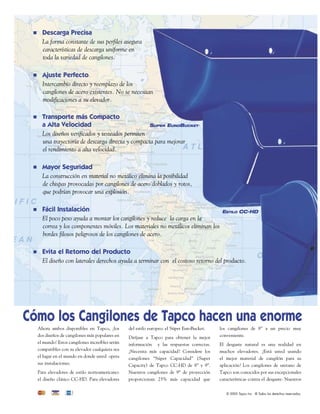 Cangilones Tapco. | PDF