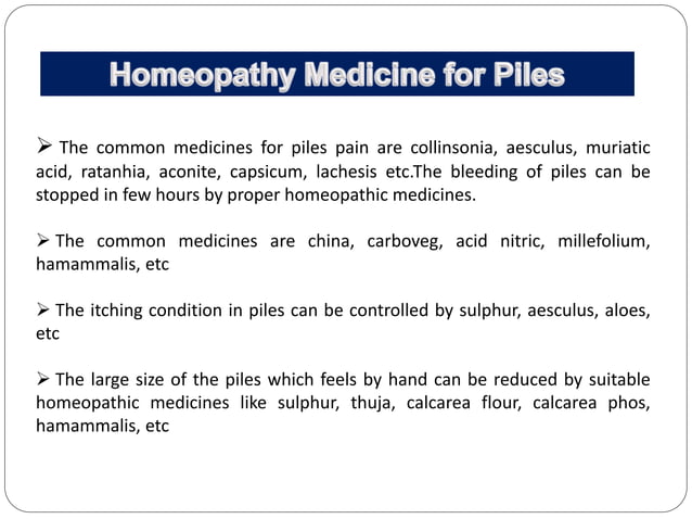 Can Homeopathy medicine cure piles.pptx