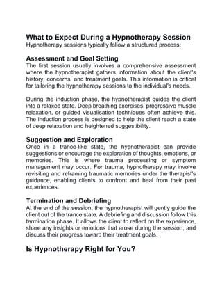 Can Hypnotherapy Help Heal Trauma and Mental Illness.pdf | Mental Health | Diseases and Conditions