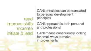 CANI - Constant And Never-ending Improvement | PPT