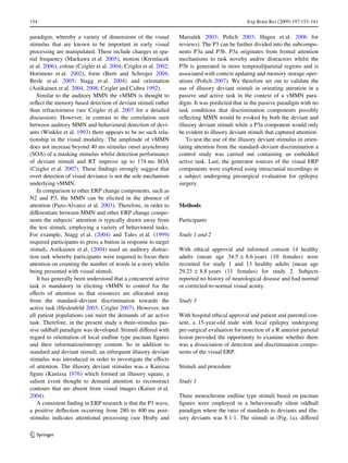 Can Illusory Deviant Stimuli Be Used As Attentional Distractors To Record V Mmn In A Passive ...