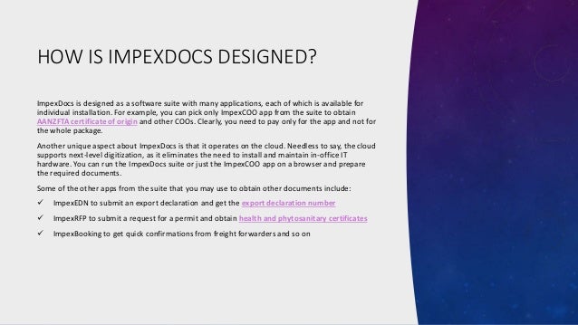 Can ImpexDocs Fully Digitize the Process to Obtain COO? | PPT