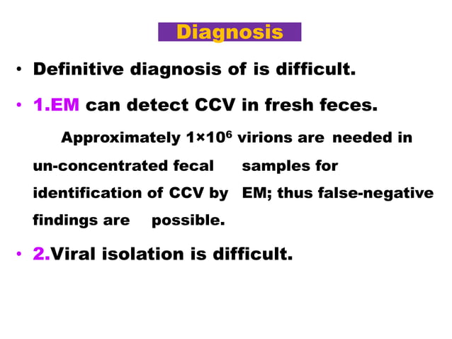 Clinico pathological and diagnstic aspects of CANINE CORONAVIRAL ...