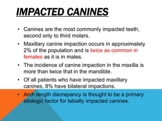 Canine impaction | PPT