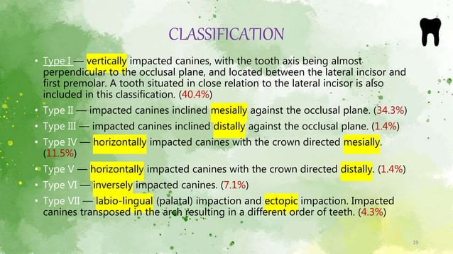 Canine impaction maxillary teeth part 2 | PPT