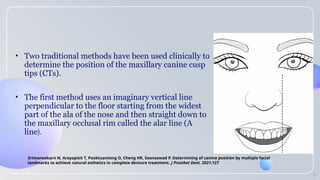 CANINE JC.pptx reference point positioning by the use of facial ...