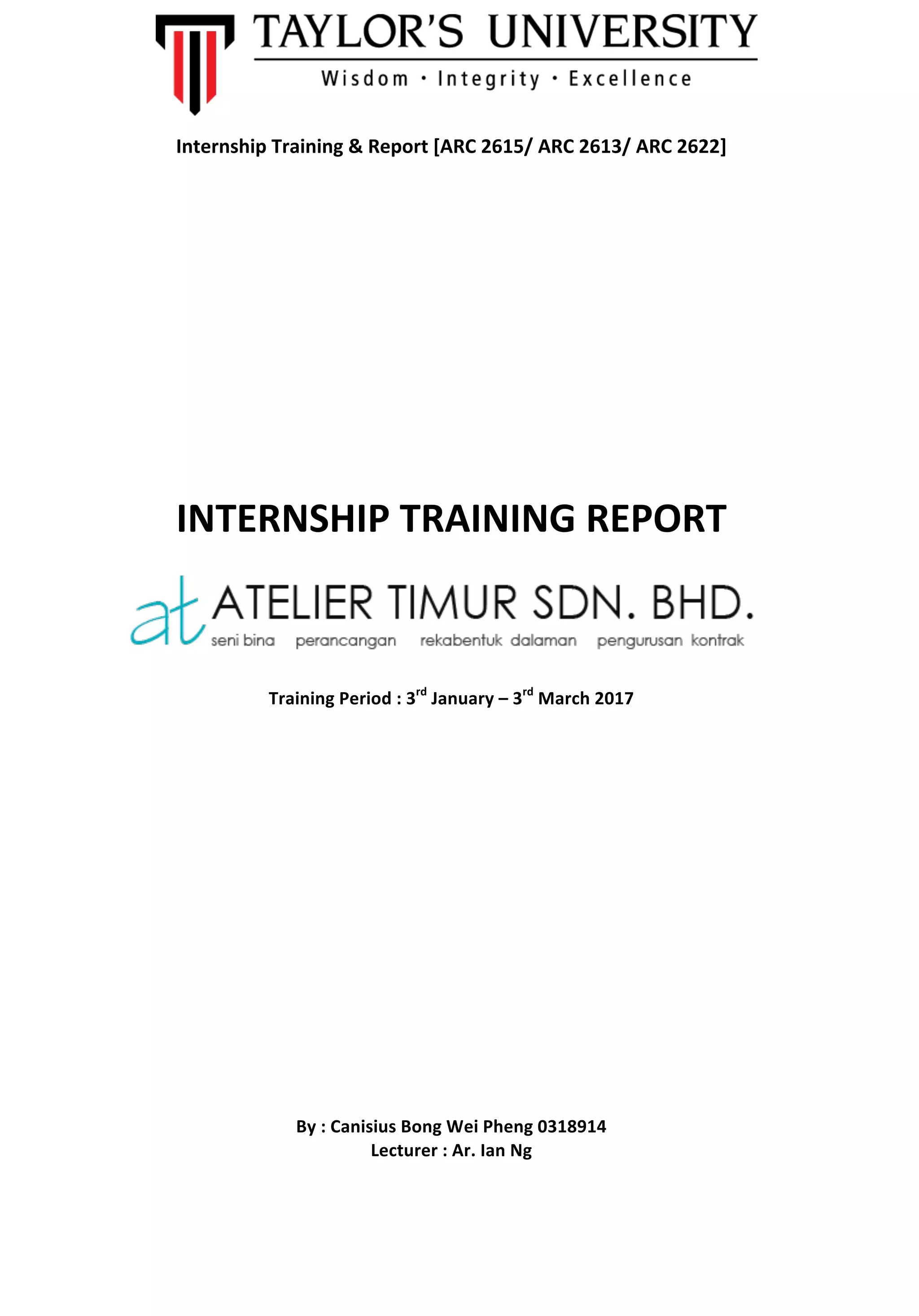 Internship Training report | PDF