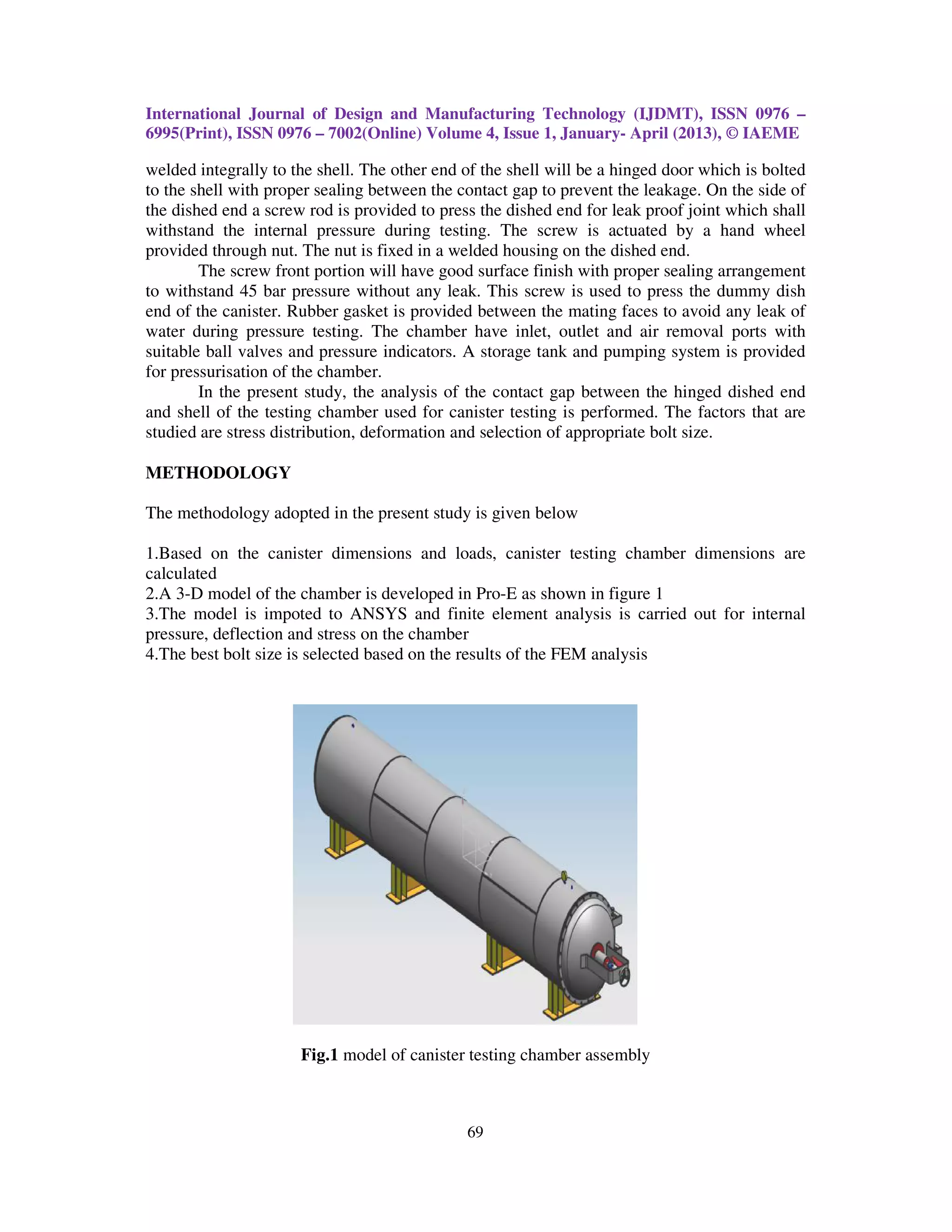 Canister testing chamber design & analysis using fem | PDF