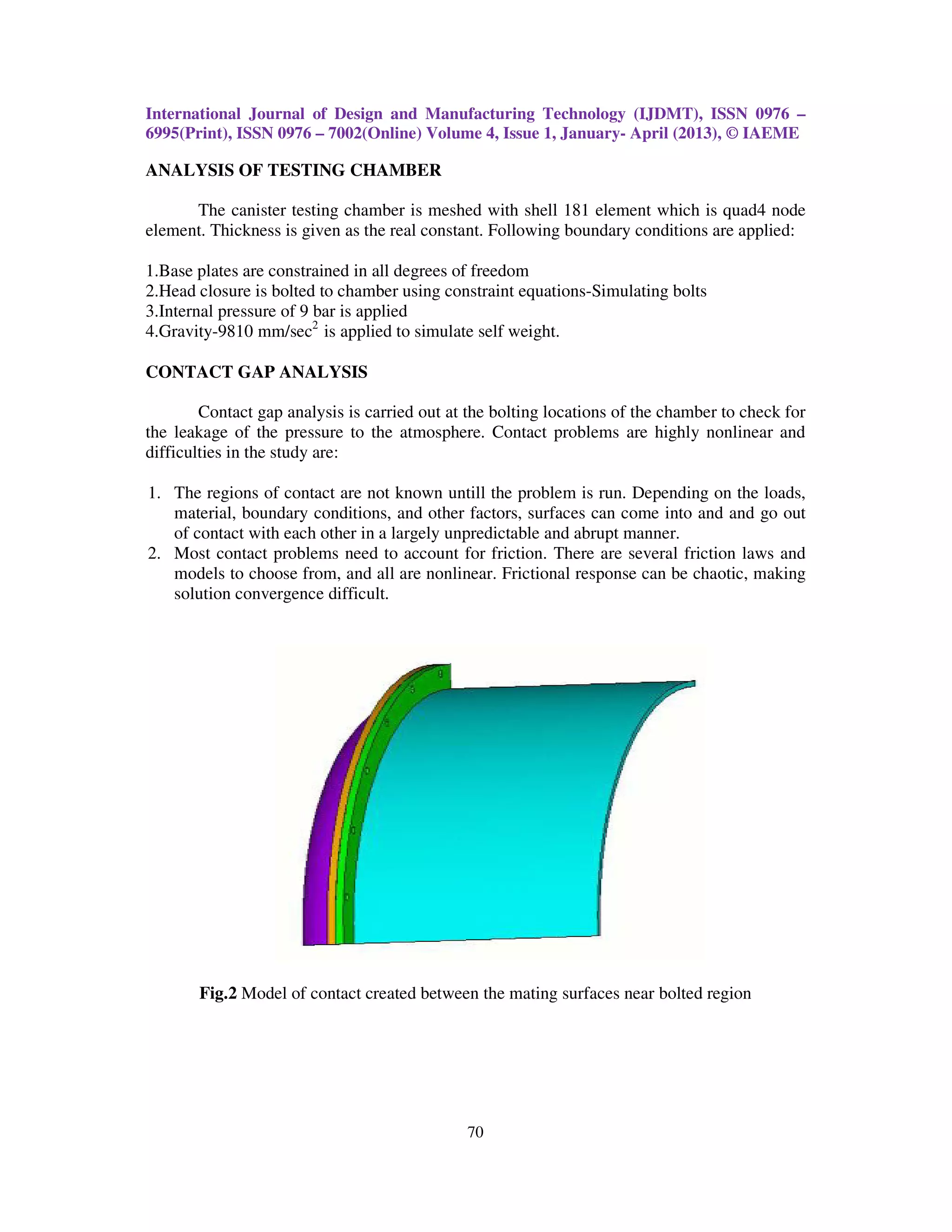 Canister testing chamber design & analysis using fem | PDF
