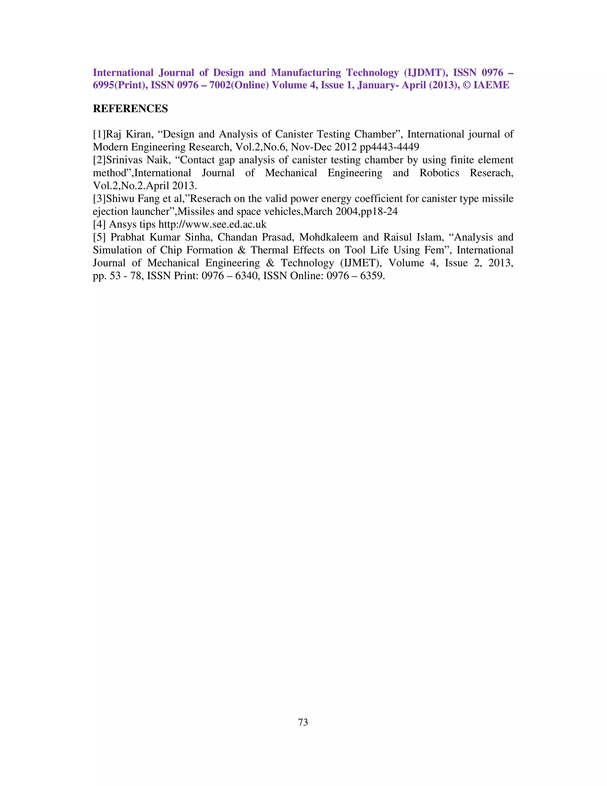Canister testing chamber design & analysis using fem | PDF