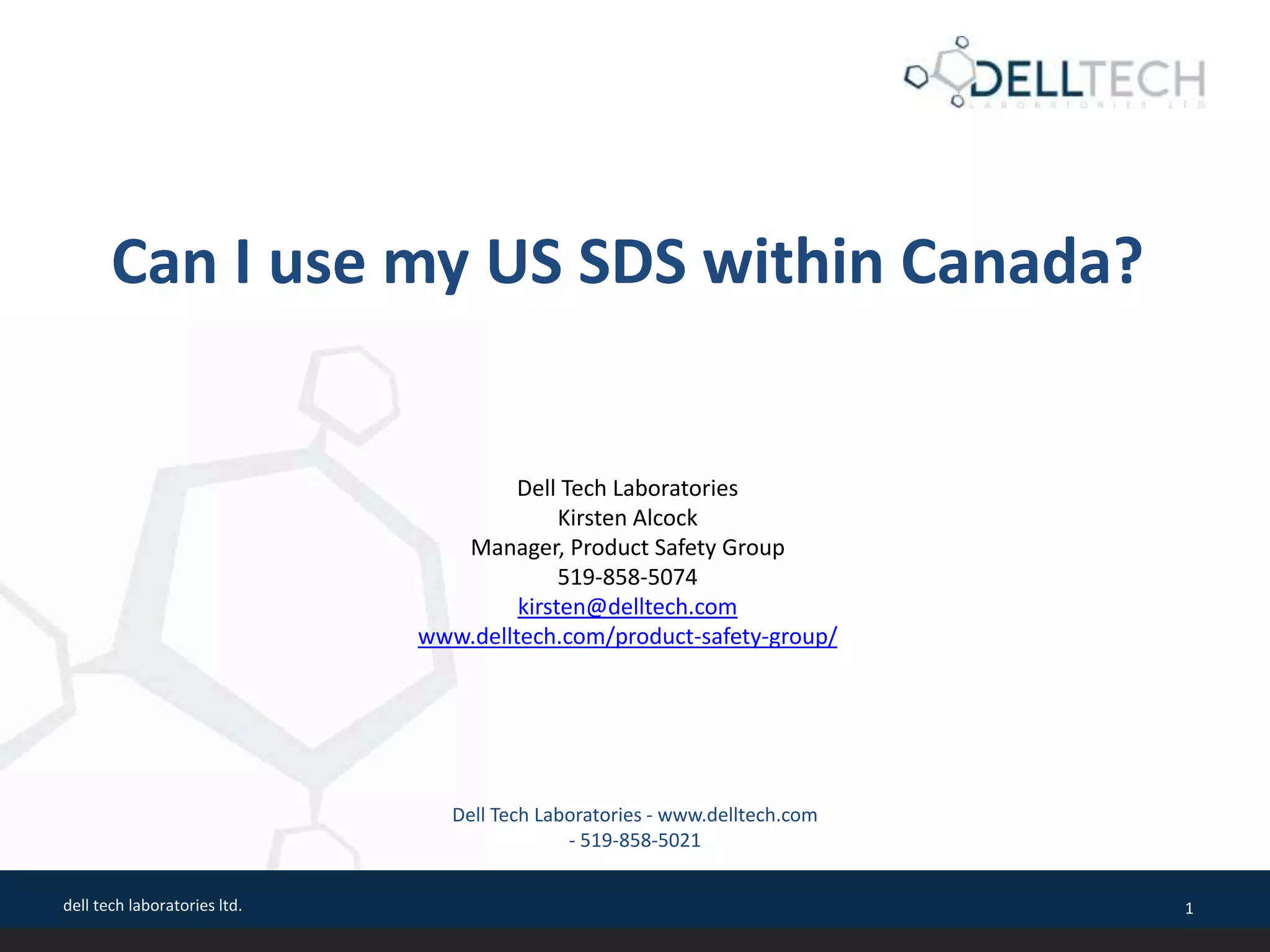 Can I Use My US Safety Data Sheet Within Canada | PPT