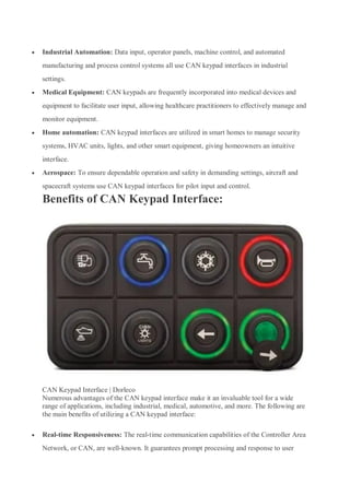 CAN Keypad Interface | PDF