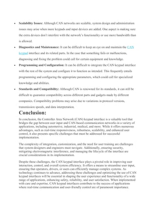 CAN Keypad Interface | PDF