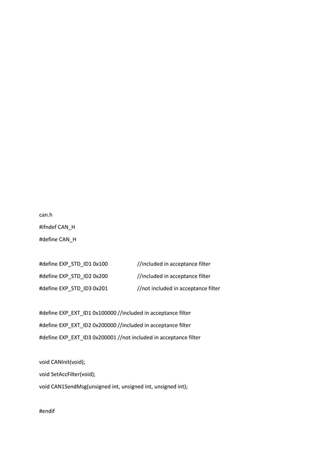 CAN interfacing on LPC1768 (ARM Cortex M3 based Micro controller) | PDF