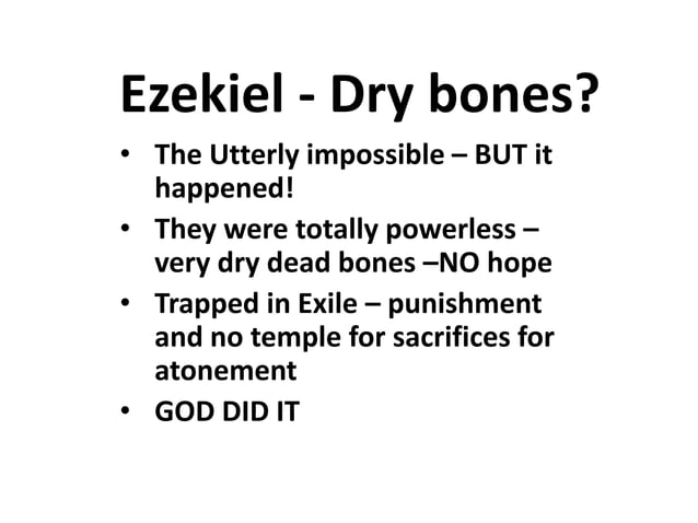Ezekiel - dry bones | PPTX
