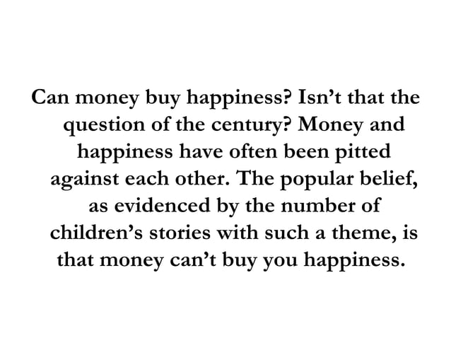 Can Money Buy Happiness? The Answer Revealed! | PPT | Personal Finance