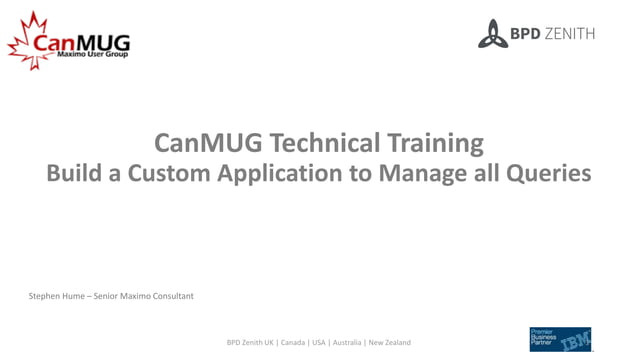 Maximo - Building a Custom Query Management Application | PDF