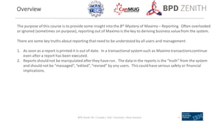 Canadian Maximo User Group Technical Training - Maximo Reporting 201 | PDF | Databases ...