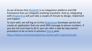 Can mule integrate with ring central | PPT
