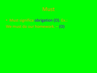 Can, must, may- Inglês | PPTX