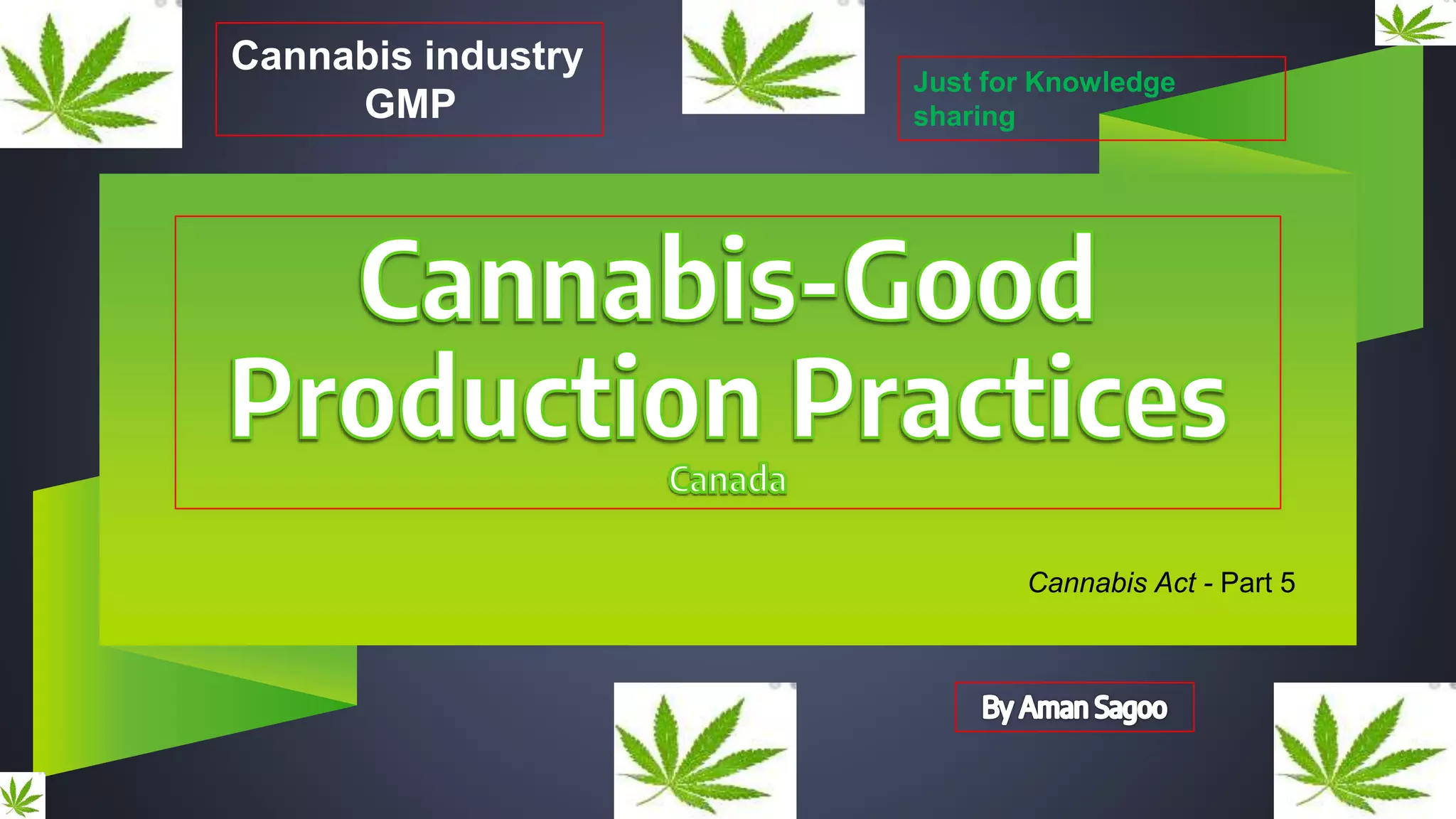 Good production practices - Cannabis | PPTX