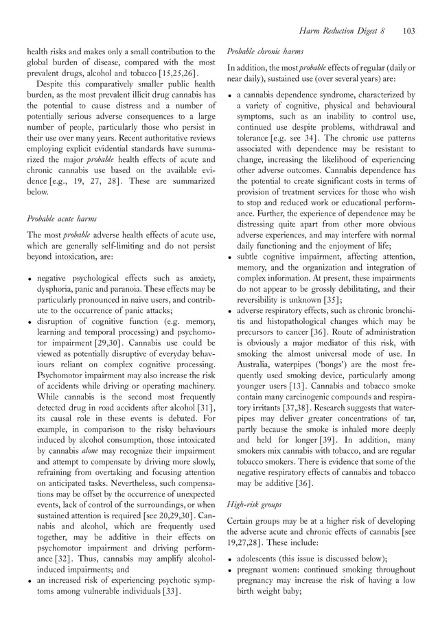 Cannabis andharmreduction | PDF