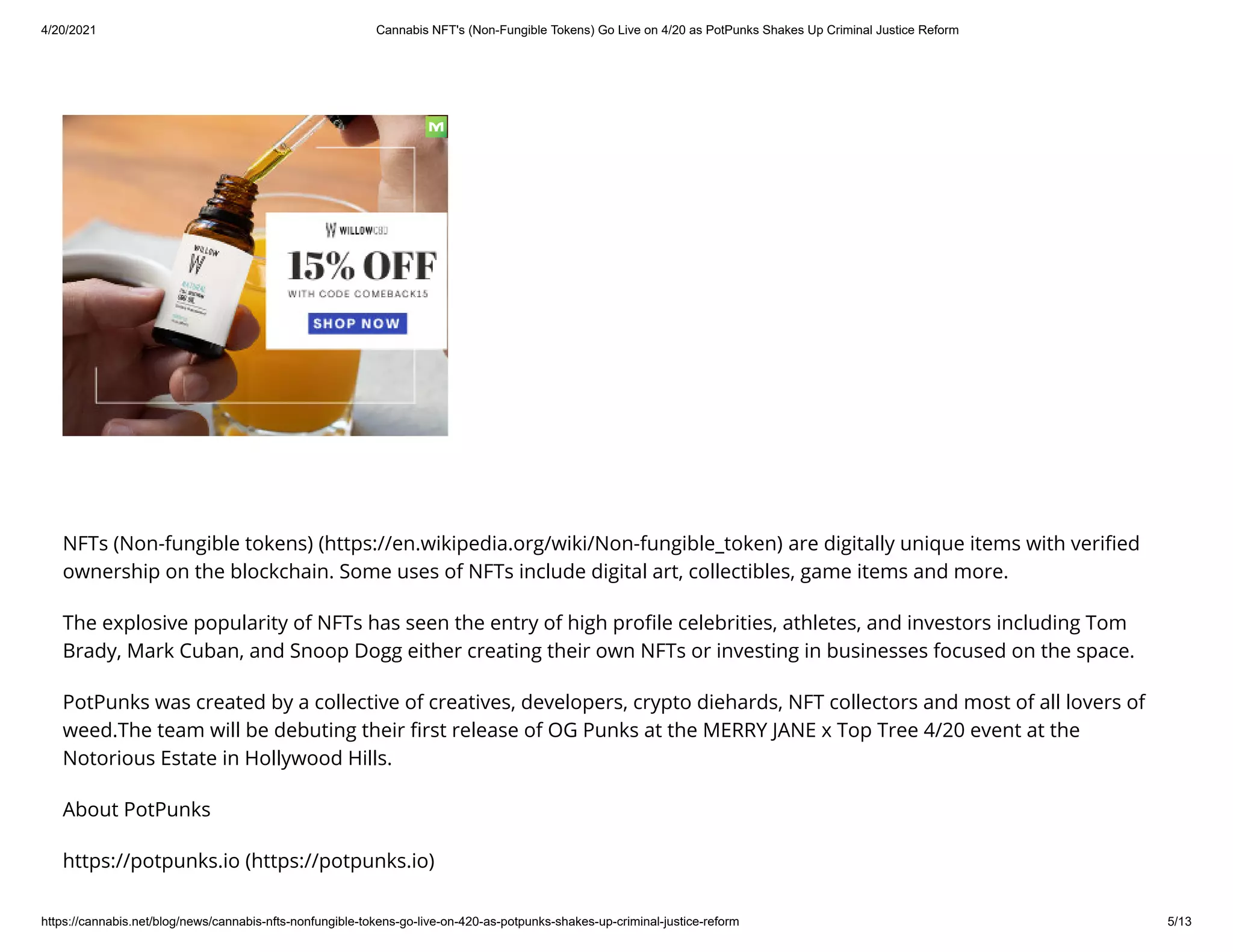 What is a Marijuana NFT and How Do They Work? | PPT