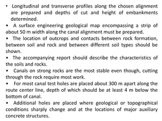 Geological factor for canal alignment | PPTX | Geography | Science