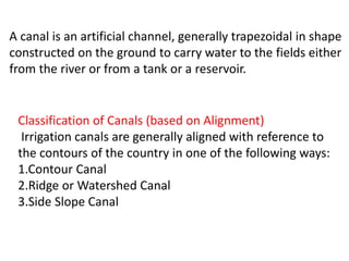 Geological factor for canal alignment | PPTX | Geography | Science