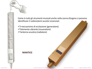Acustica di una canna d'organo | PPTX | Dance and Electronic Music | Music