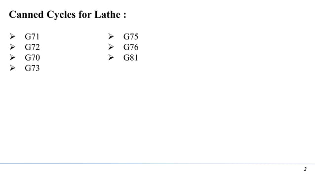 Canned cycle | PPTX | Woodworking | Arts and Crafts