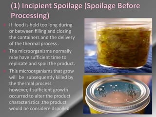 microbiological spoilage of canned food | PPTX