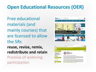Open Learning, Social Learning - exploring the collective use of OER | PPT