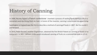 Preservation of Fruits and Vegetable Using Canning.pptx