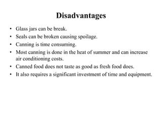 canning process in technology of processed food | PDF