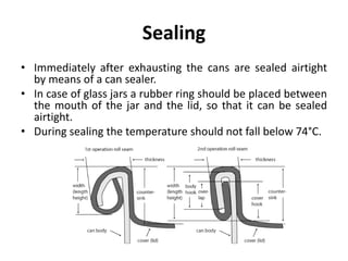 Canning of fruit & vegetable- operation in detail with steps | PPTX