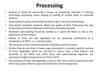 Canning of fruit & vegetable- operation in detail with steps | PPTX
