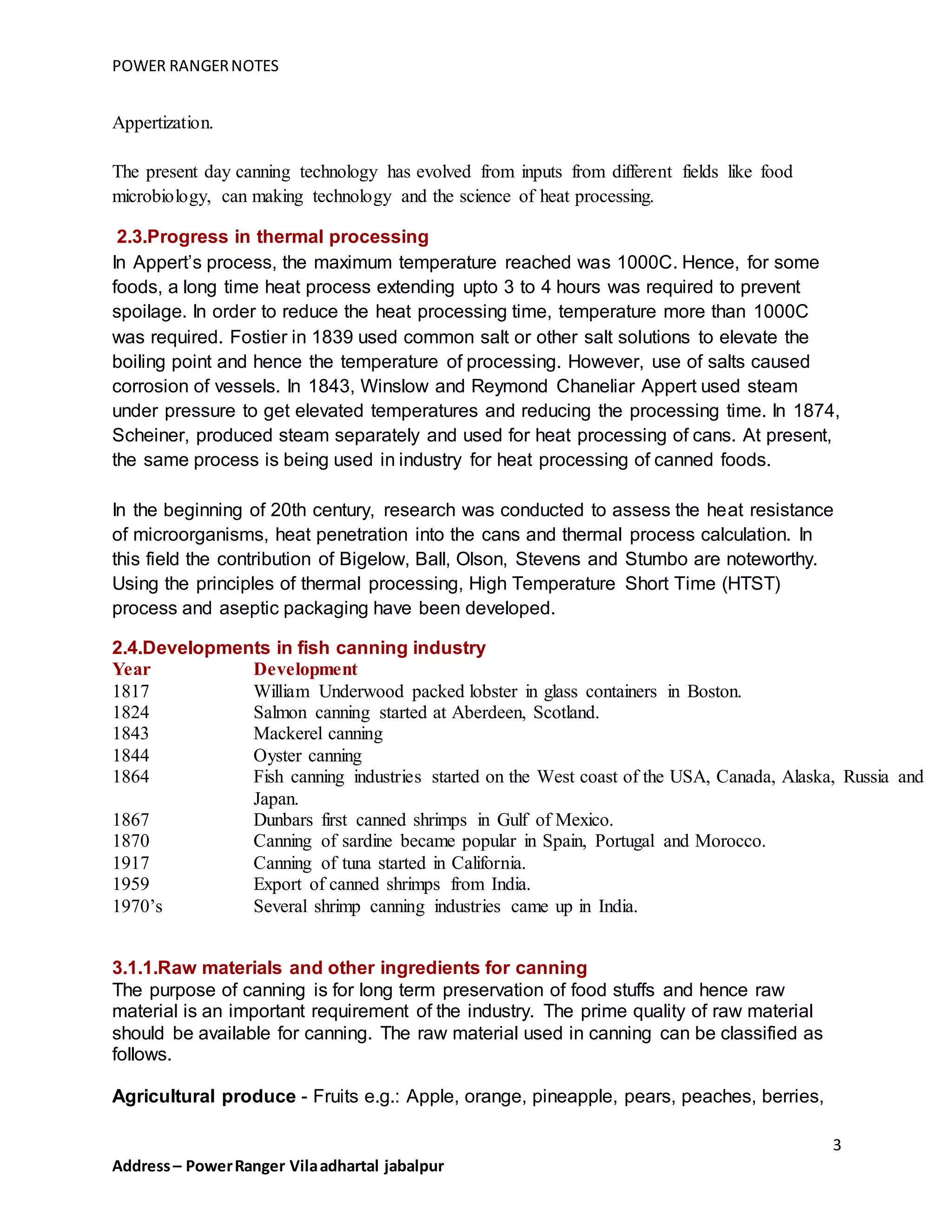 Canning as a method of preservation | DOCX