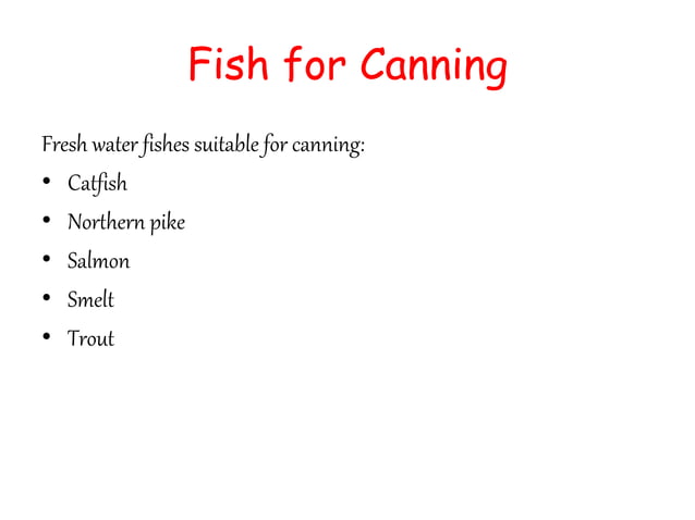 Canning fish | PPTX