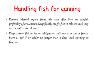 Canning fish | PPTX